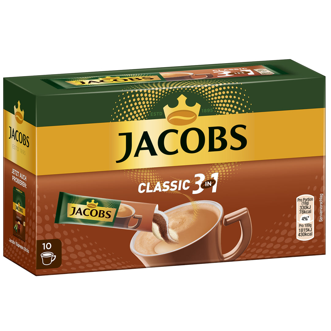 Jacobs Classic 3in1 Sachets 10pcs 180g – Inventta.eu